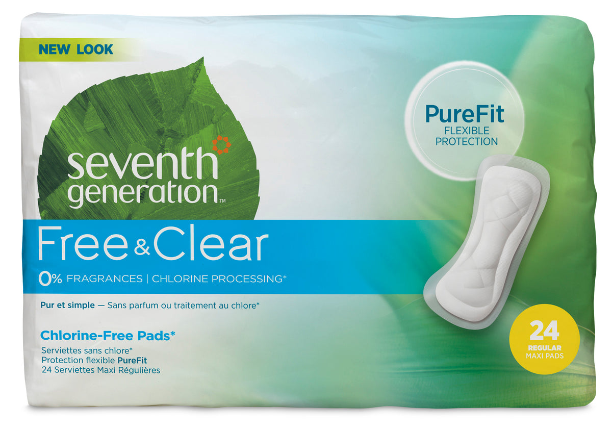 Regular Maxi Pads, Regular Absorbency, Chlorine Free, 23cm 24ct ...