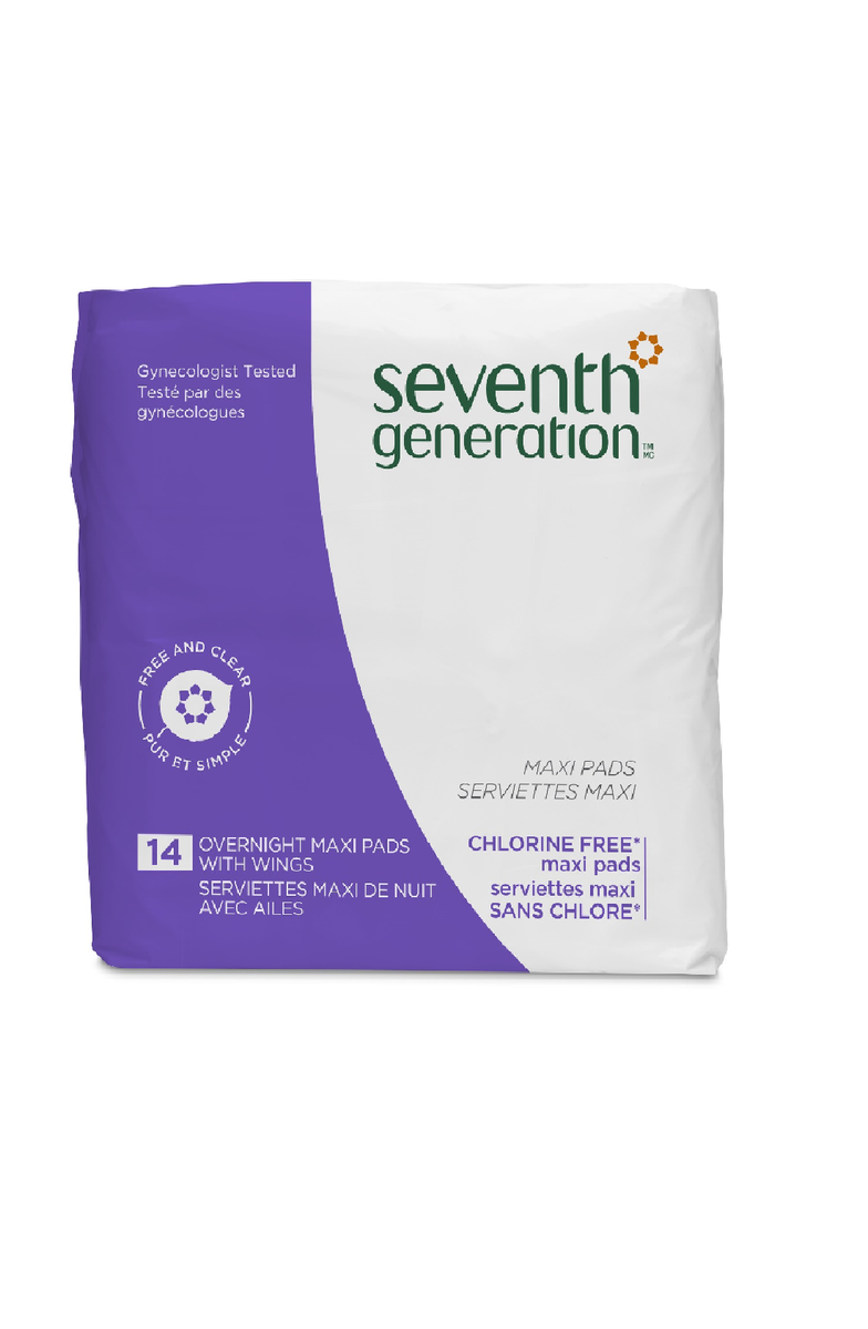 Maxi Pads, Overnight with Wings, Chlorine Free – Serendipity House 匯寶 ...